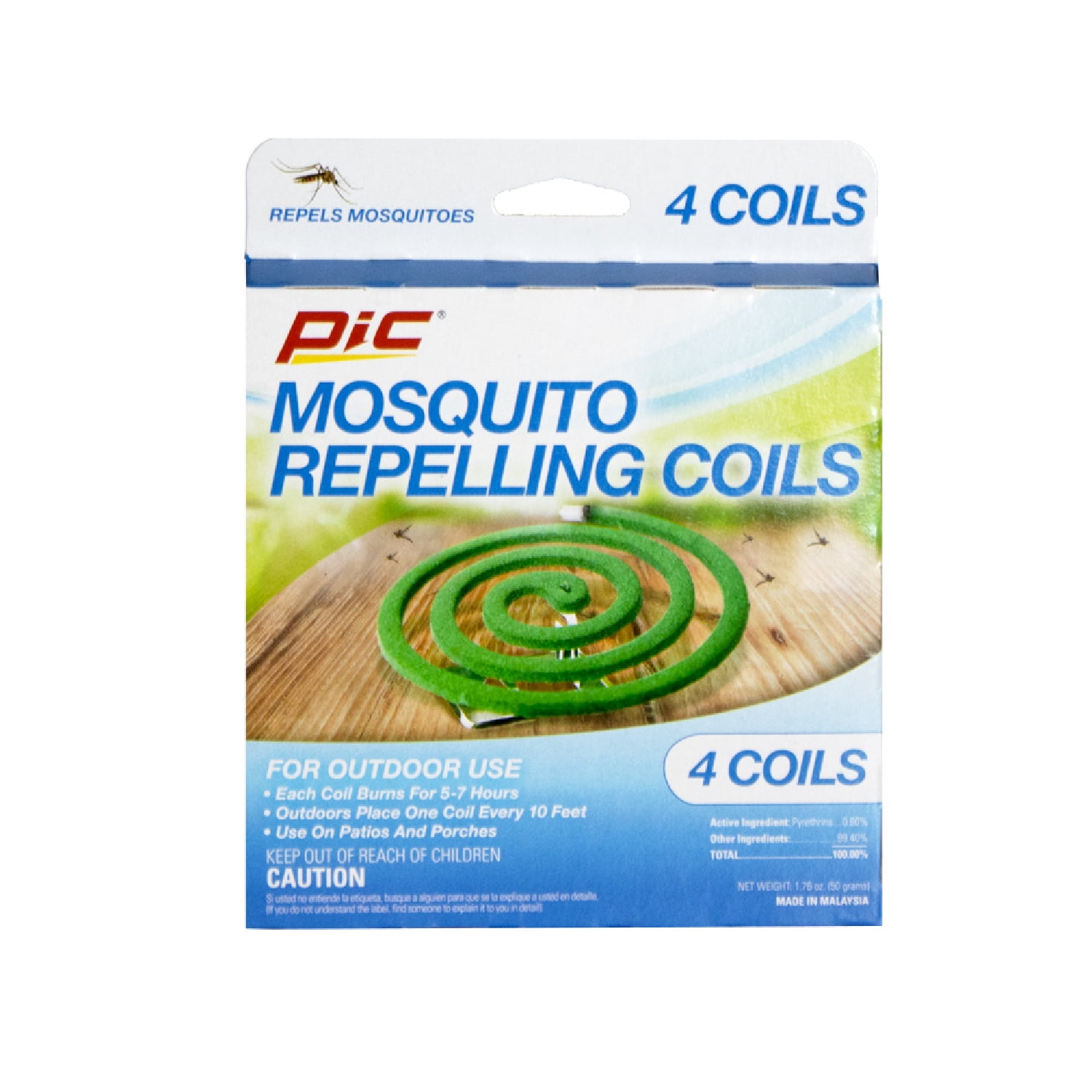 Pic Outdoor Mosquito Repellent Coils, 4 Pack for Patios and Decks ...