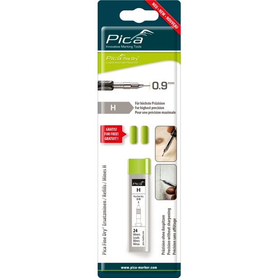 Pica 7050/SB FINE-Dry Graphite Lead H 0.9 - Walmart.com