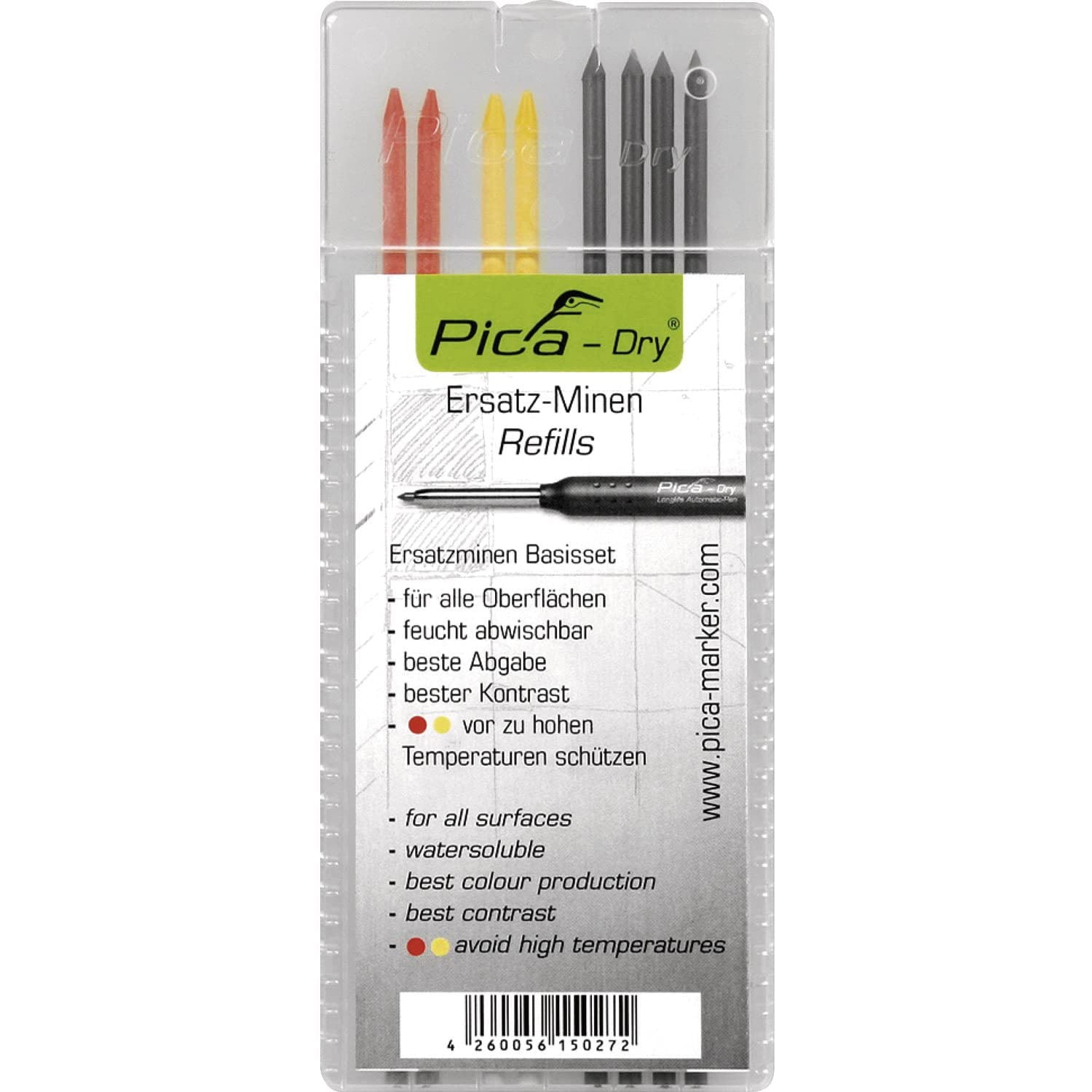 Pica Pica-Dry Pencils, Assorted Colors, #2 Lead, 8 Count - Walmart.com