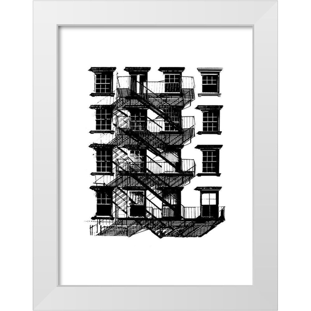 Pica, Jeff 15x18 White Modern Wood Framed Museum Art Print Titled - NYC ...