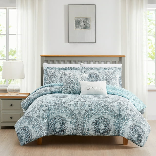 Picadilly 5 Piece Reversible Comforter Set by Boho Living - Walmart.com