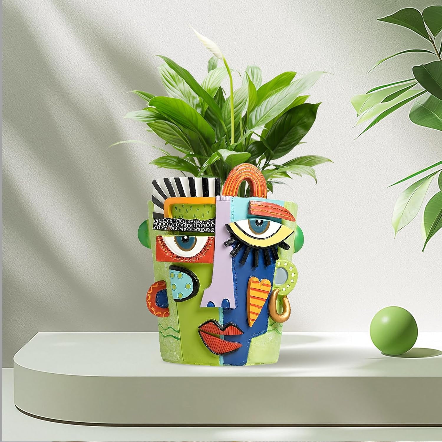 Picasso Abstract Face Planters Pots, Unique Abstract Flower Pot Head ...