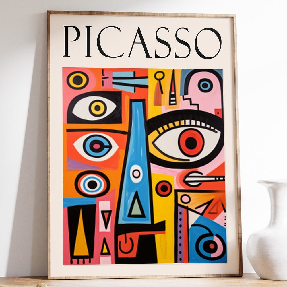 Picasso Abstract Faces Poster, Boho Wall Print, Picasso Wall Art Decor ...