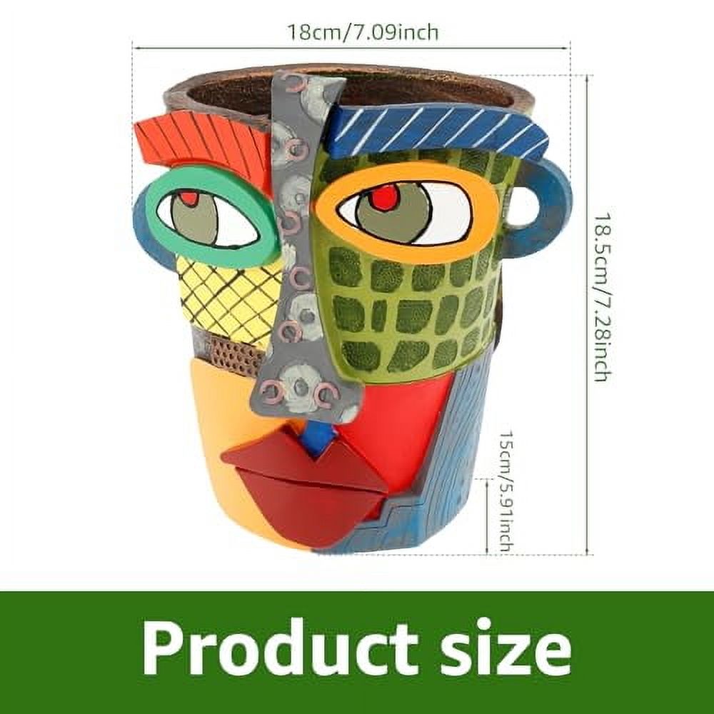 Picasso Brutalist Abstract Beauty Face Flower Pot, Funny Decoration ...