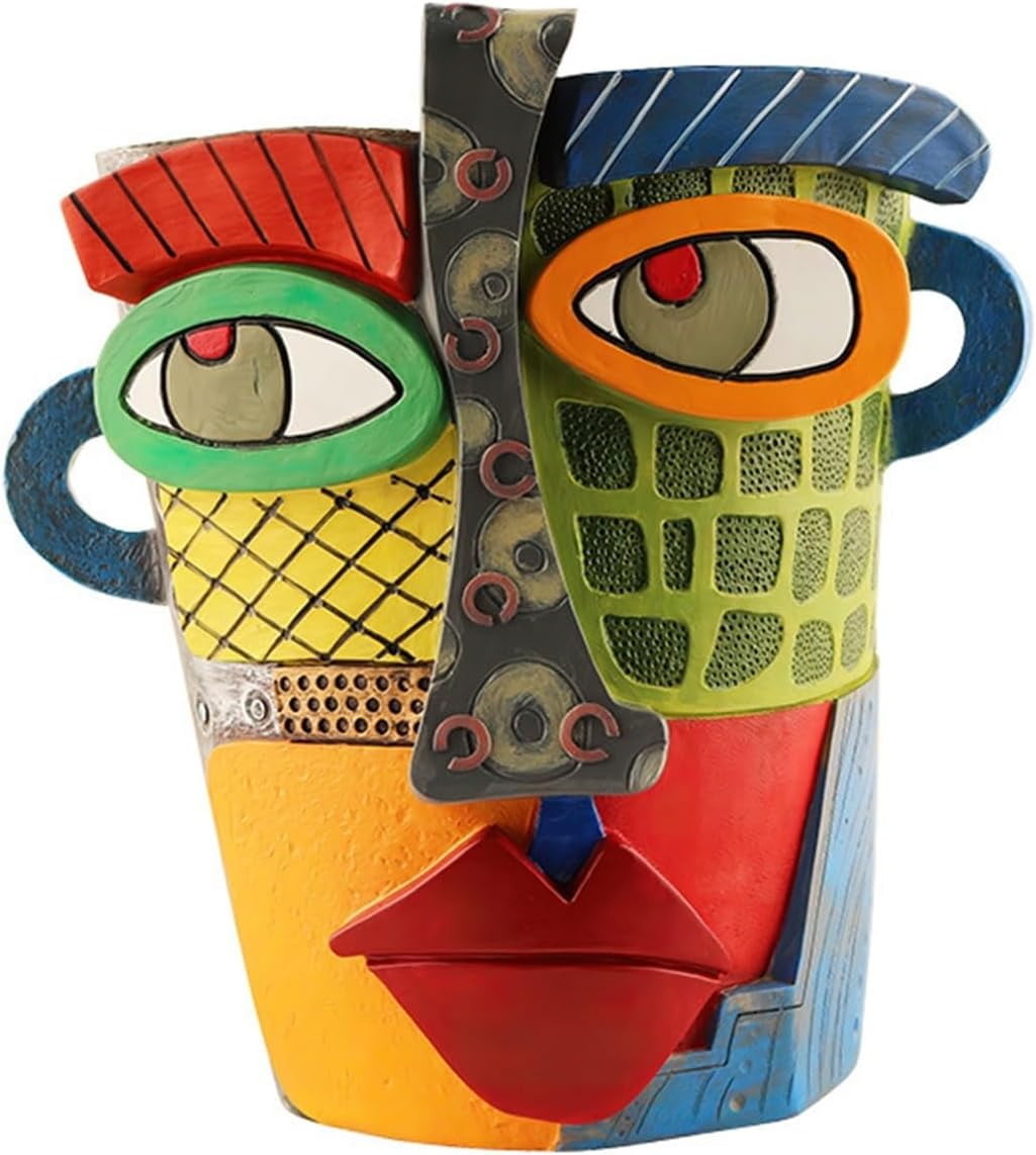 Picasso Brutalist Abstract Beauty Face Flower Pot, Abstract Head ...