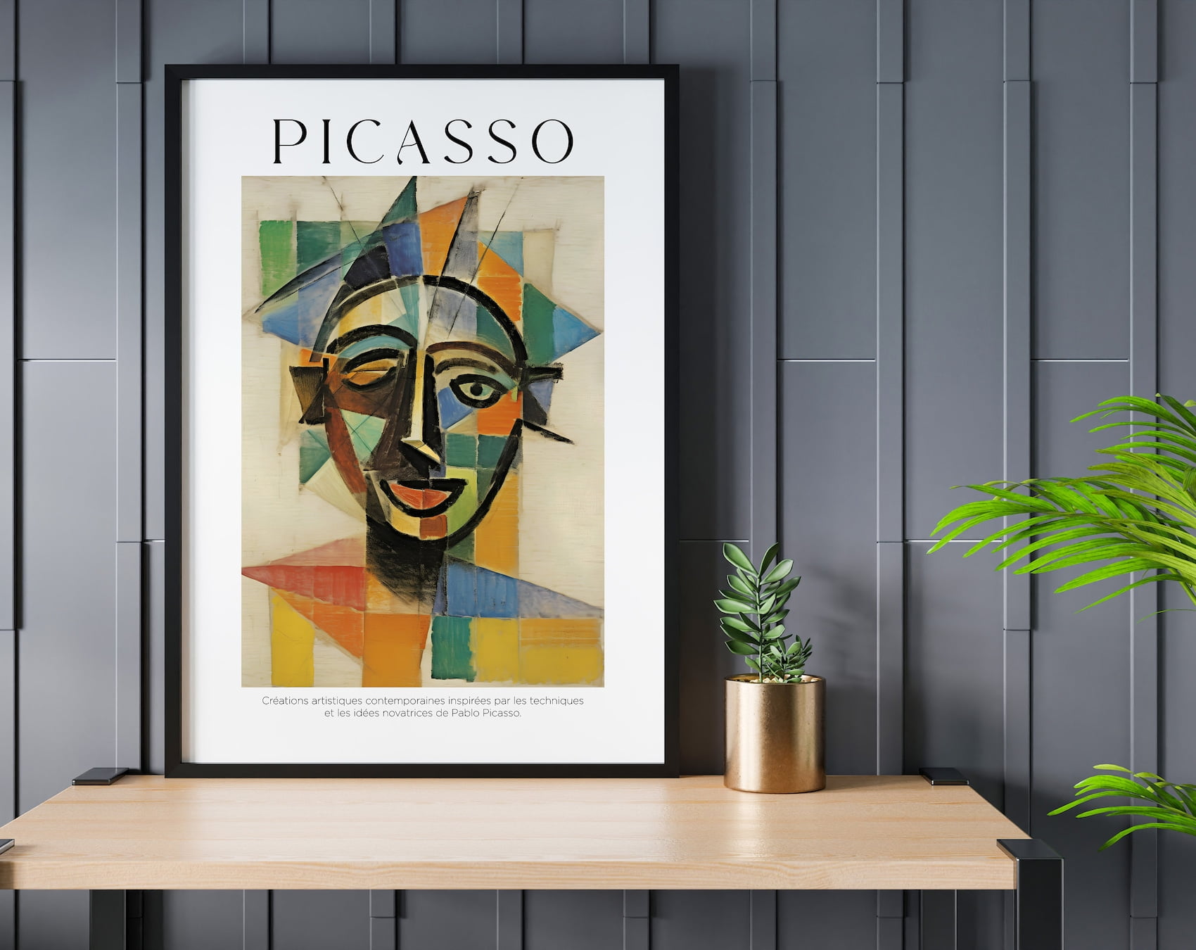 Picasso Cubism Face Exhibition Poster Print Abstract Gallery Wall Art ...