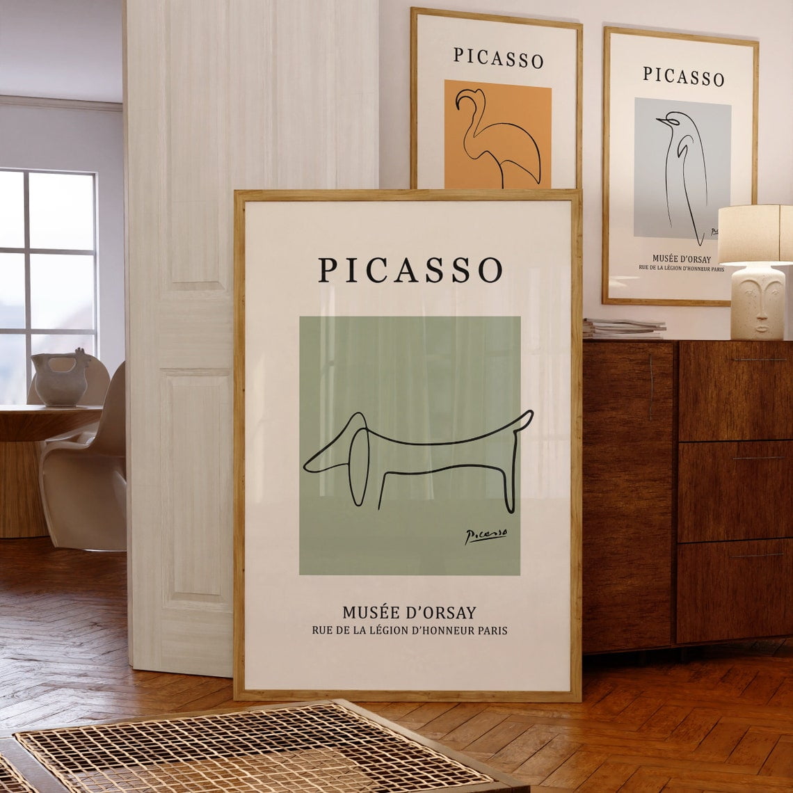 Picasso Dog Wall Prints, Dog Artwork, Picasso Animals Art, Line Drawing ...