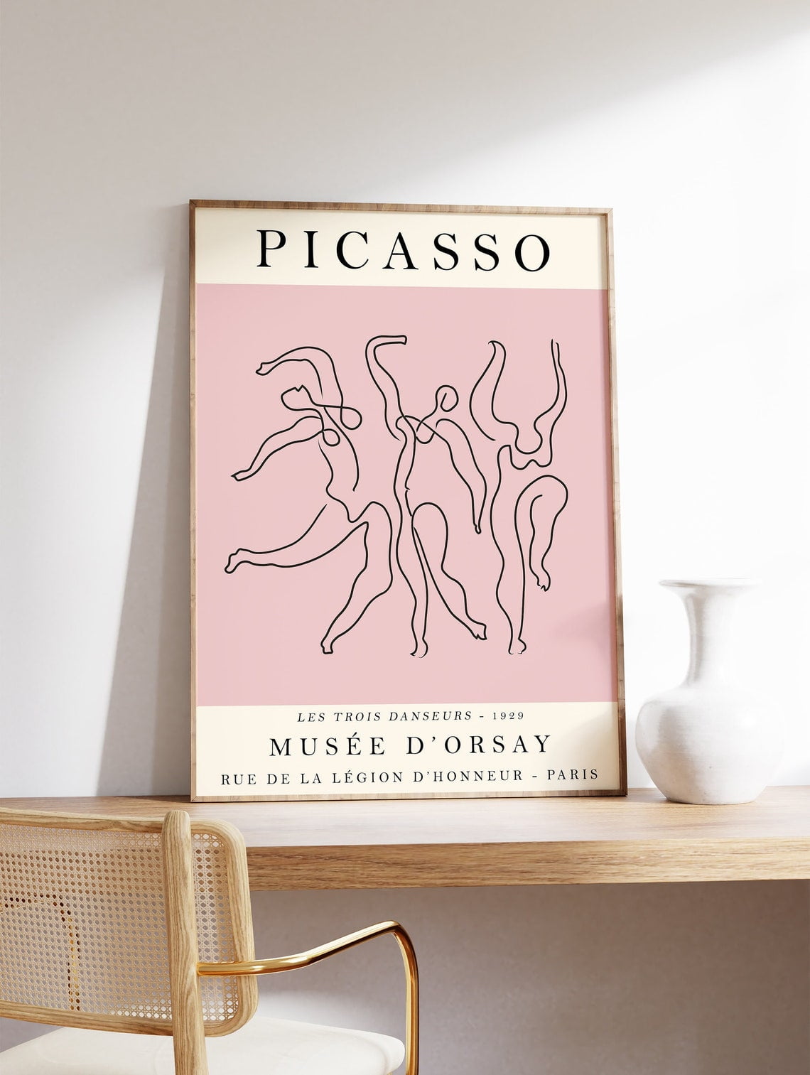 Picasso Exhibition Poster, Dance, Pink Vintage Art, Minimalist Poster, Body Art, Line Drawing ...