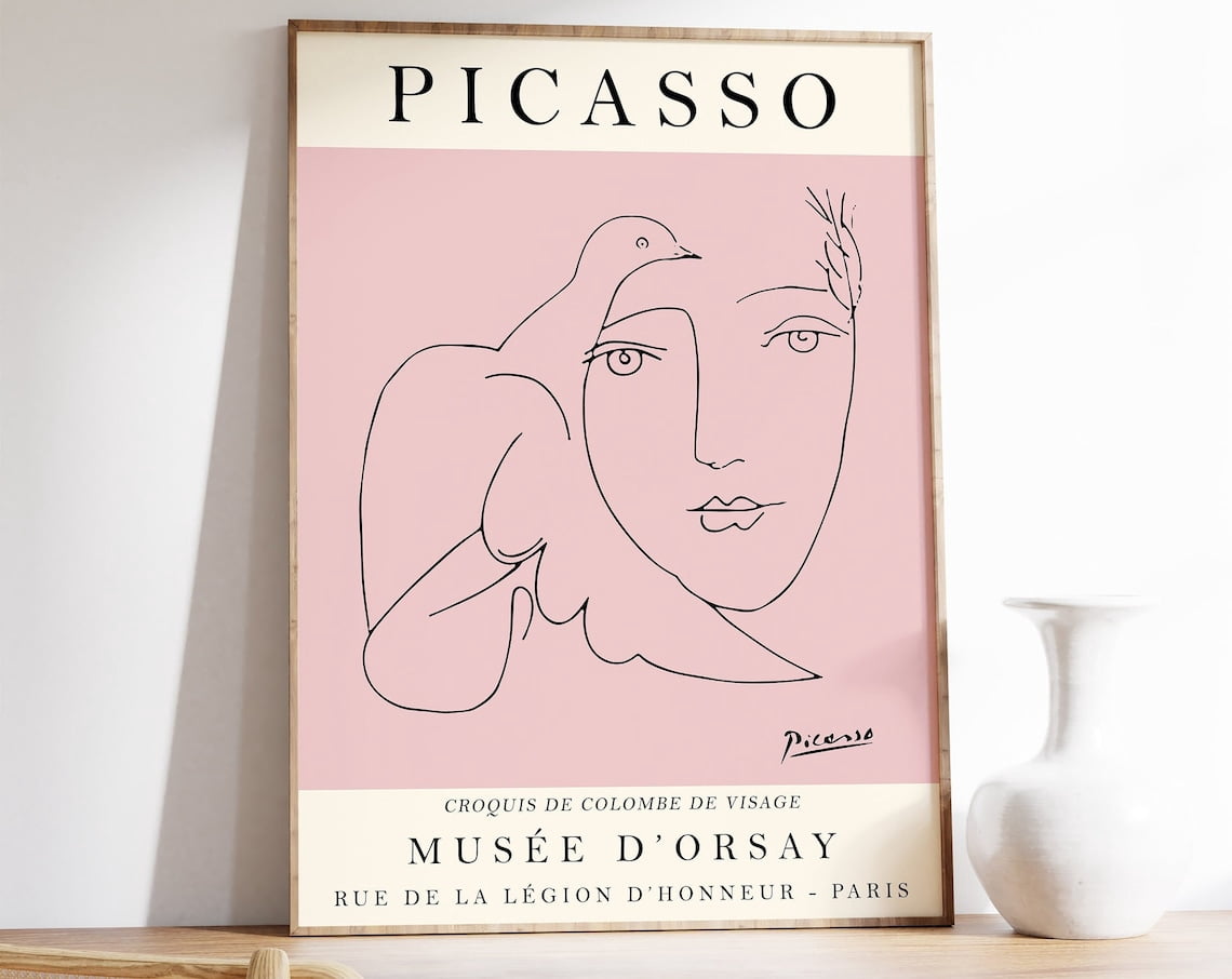 Picasso Exhibition Poster, Line Art, Bird Art, Animal Print, Animal ...