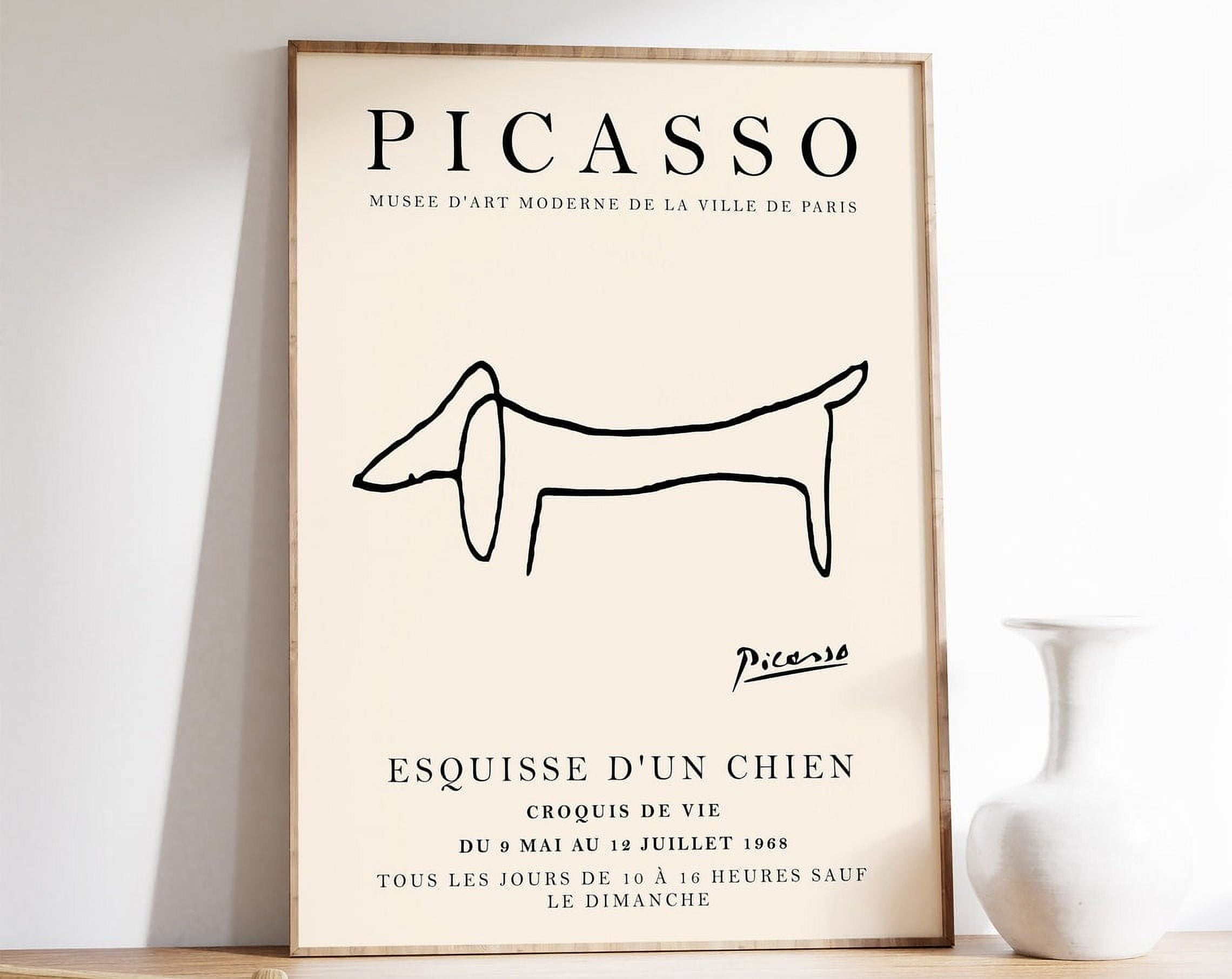 Picasso Exhibition Poster, Picasso Dachshund Print, Dog Art, Dog Poster ...