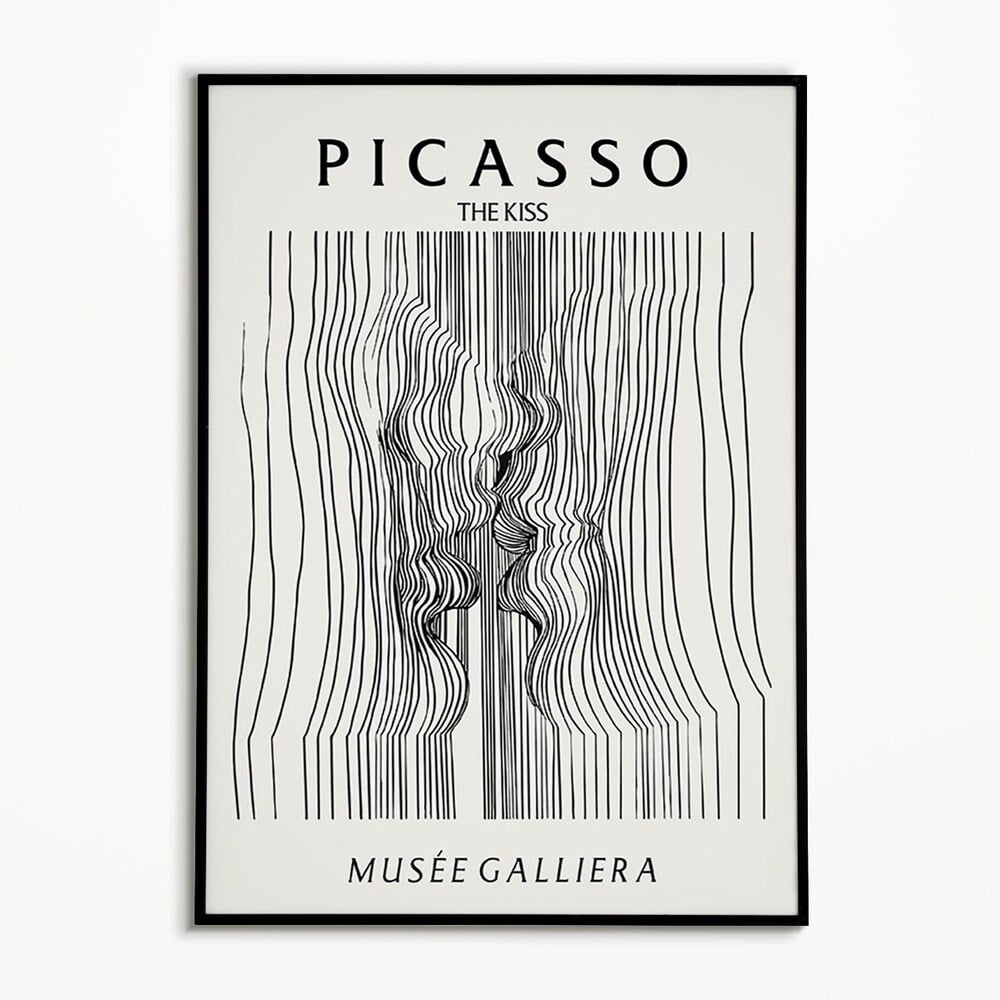 Picasso Exhibition Wall Art Print, Neutral Beige Abstract Vintage ...