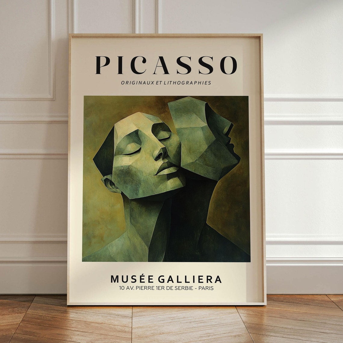 Picasso Exhibition Wall Art Print, Neutral Beige Abstract Vintage ...