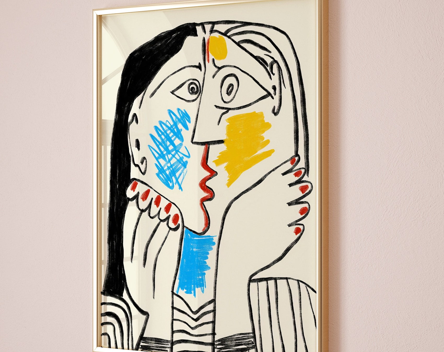 Picasso Exhibition poster, Picasso The Kiss Art Print, Gift Idea for ...