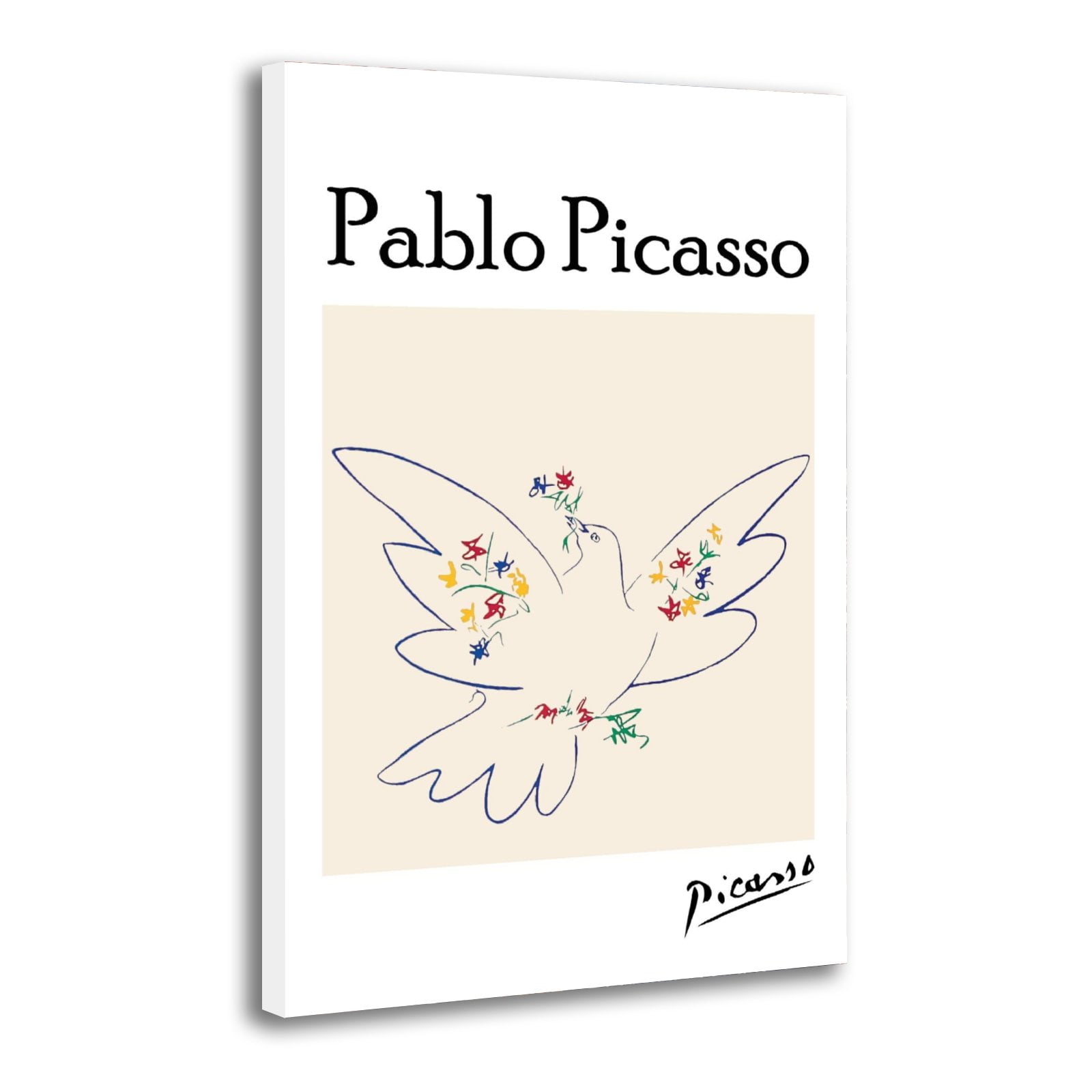 Picasso First Dove of Peace Posters Wall Art Painting Canvas Gift ...