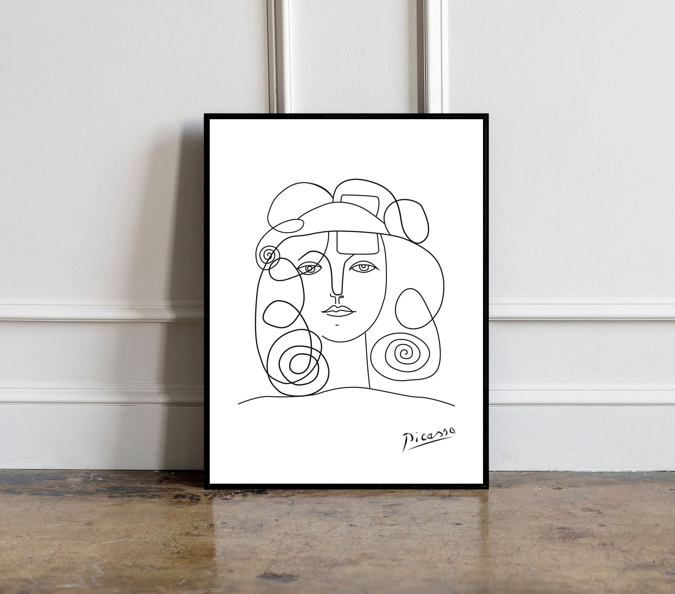 Picasso Girl Poster Picasso Poster Picasso Line Art Poster Minimalist ...