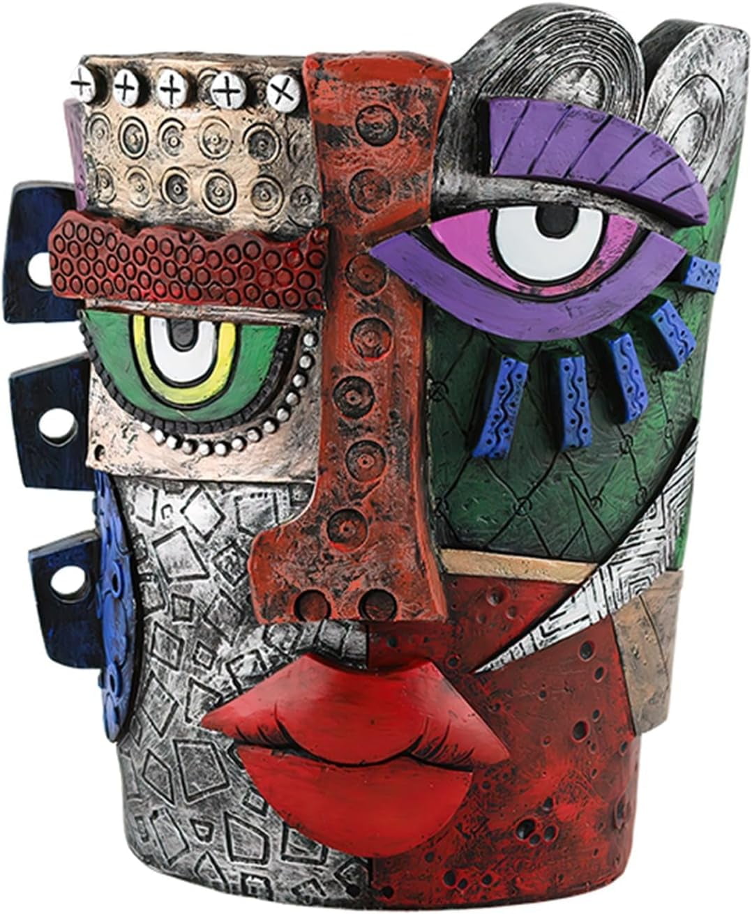 Picasso-Inspired Abstract Face Flower Pot | Unique Head Planter with ...