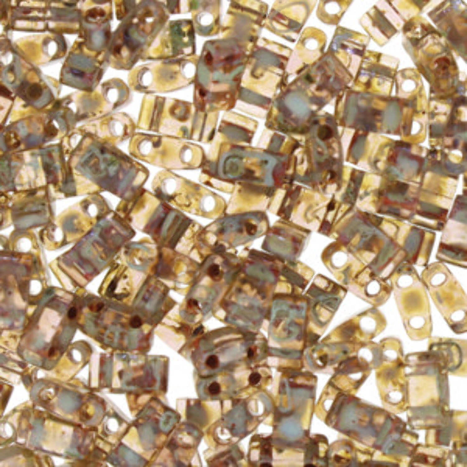 Picasso Light Smoke Topaz Miyuki Tila Seed Beads - Half Cut TLH4505-TB ...