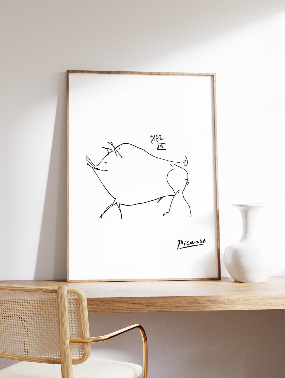Picasso Line Art Poster, The Pig, Picasso Print, Animal Art, Animal ...