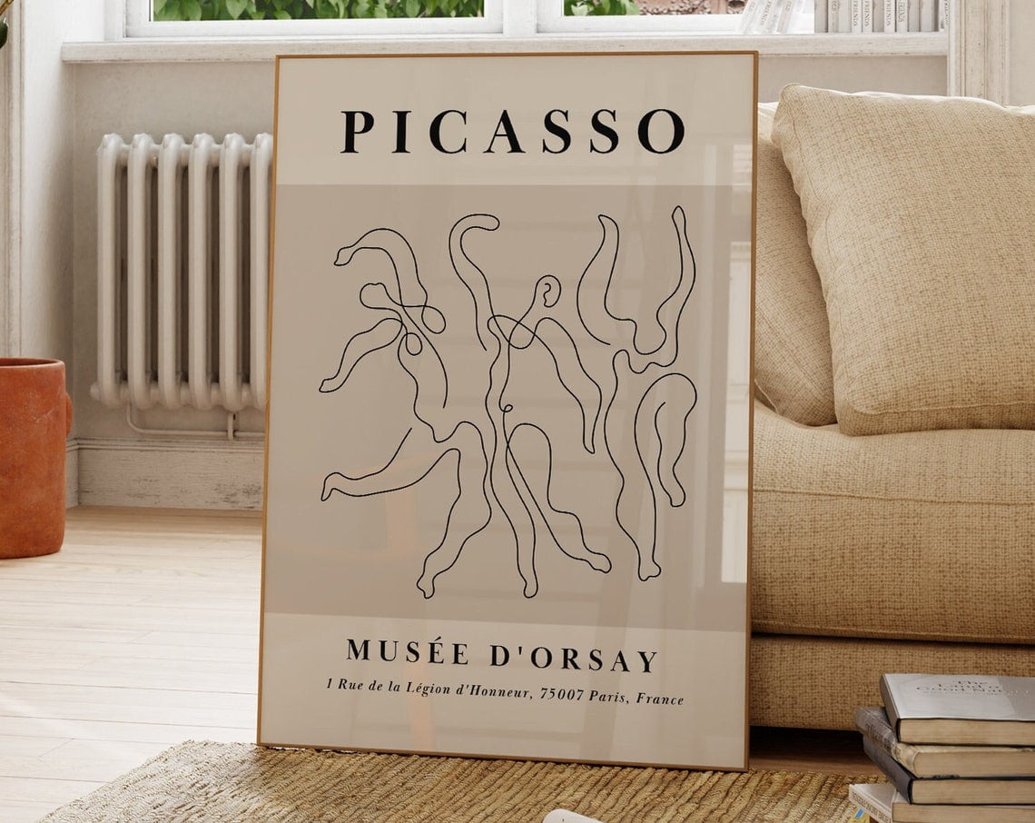 Picasso Line Drawing Picasso Picasso Print Pablo Picasso Poster One ...