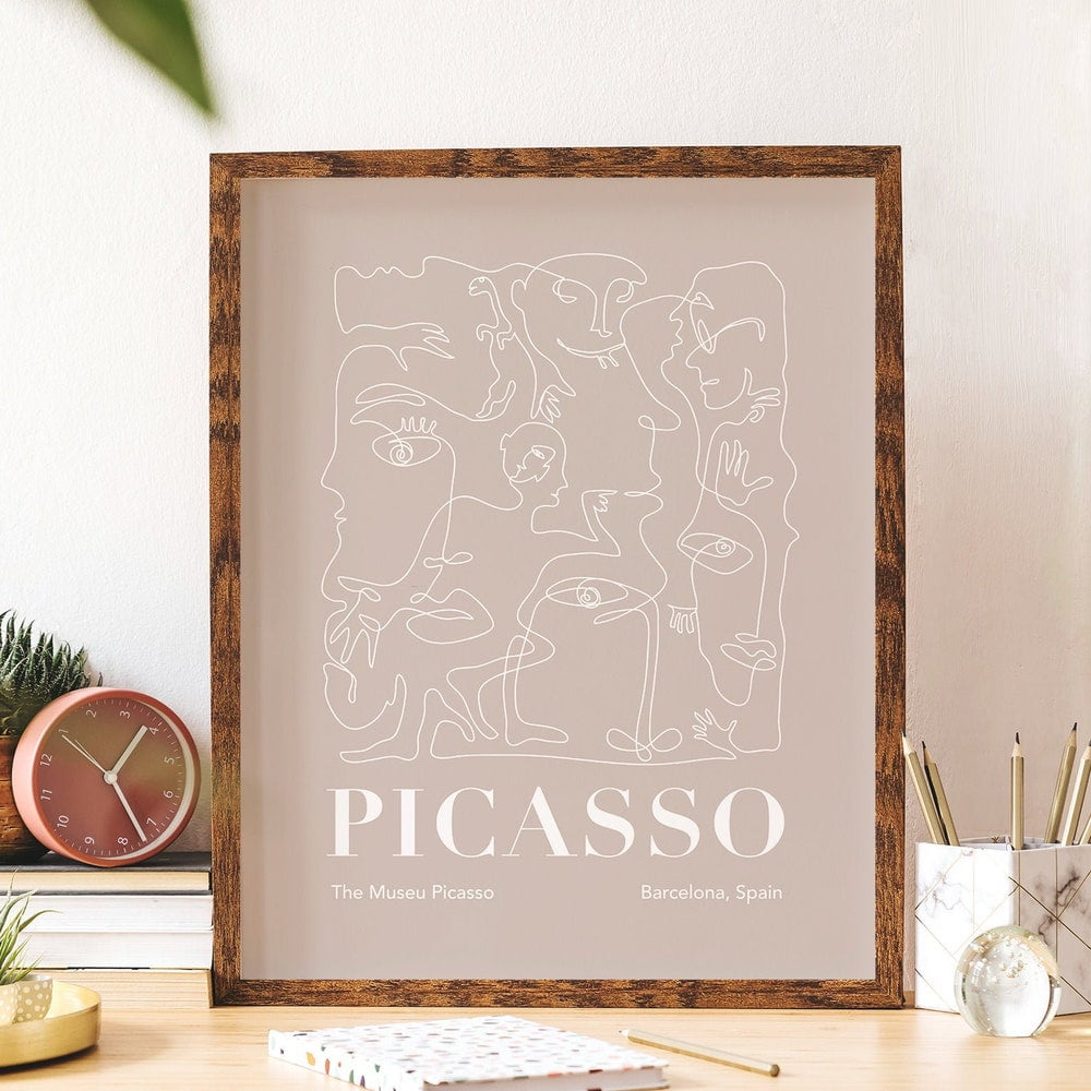 Picasso Line Drawing Print, Abstract Neutral Beige Picasso Art, Cute ...