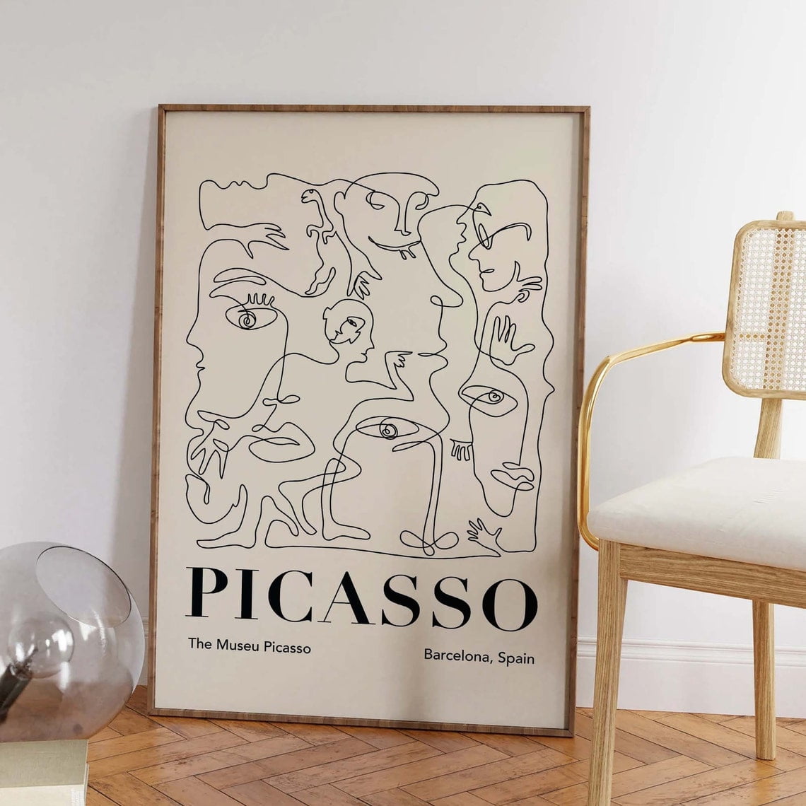 Picasso Line Drawing Print, Art, Abstract Black And White Picasso Art ...