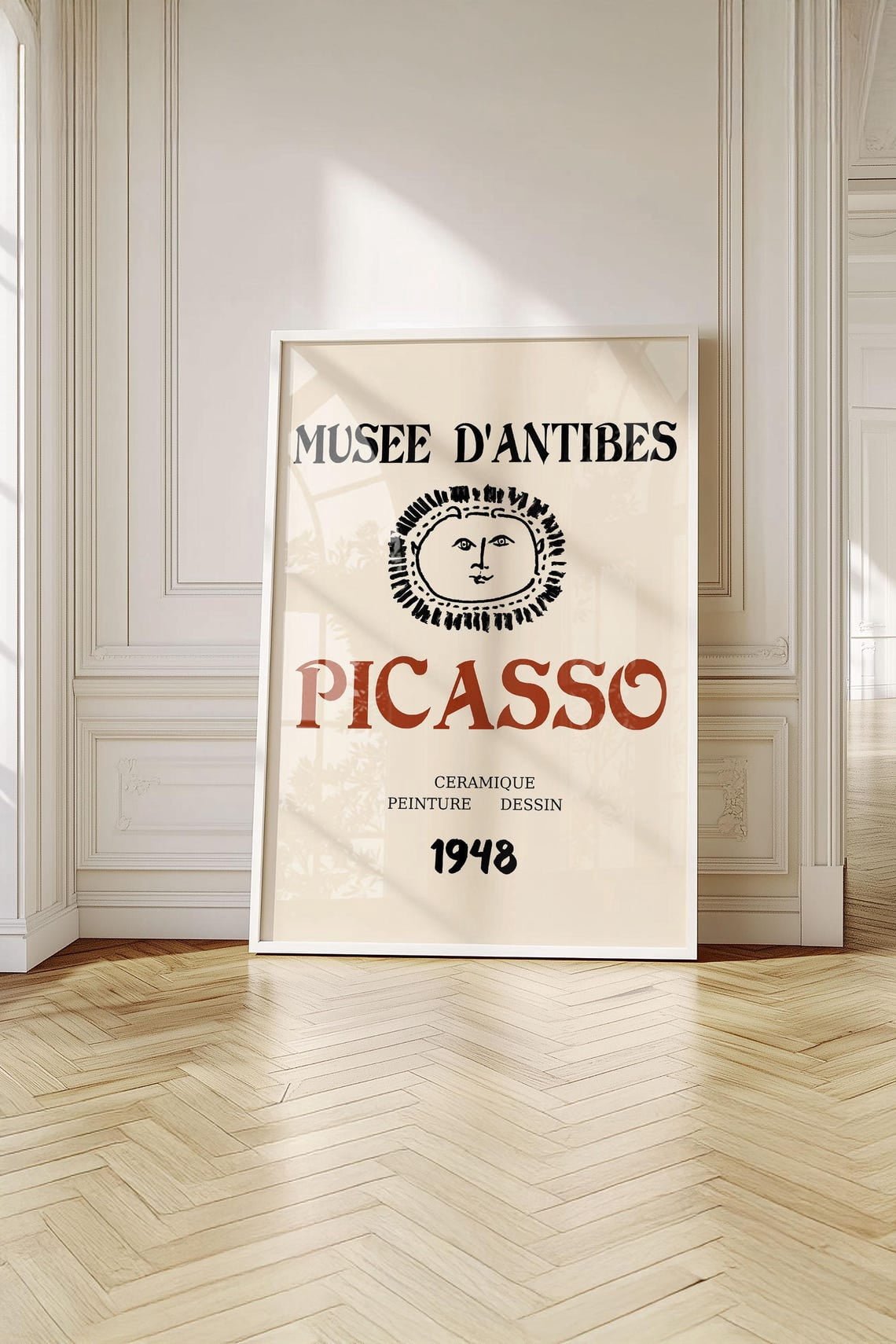 Picasso Musee D'Antibes Poster, Unsun Face Print, Modern Abstract Art ...