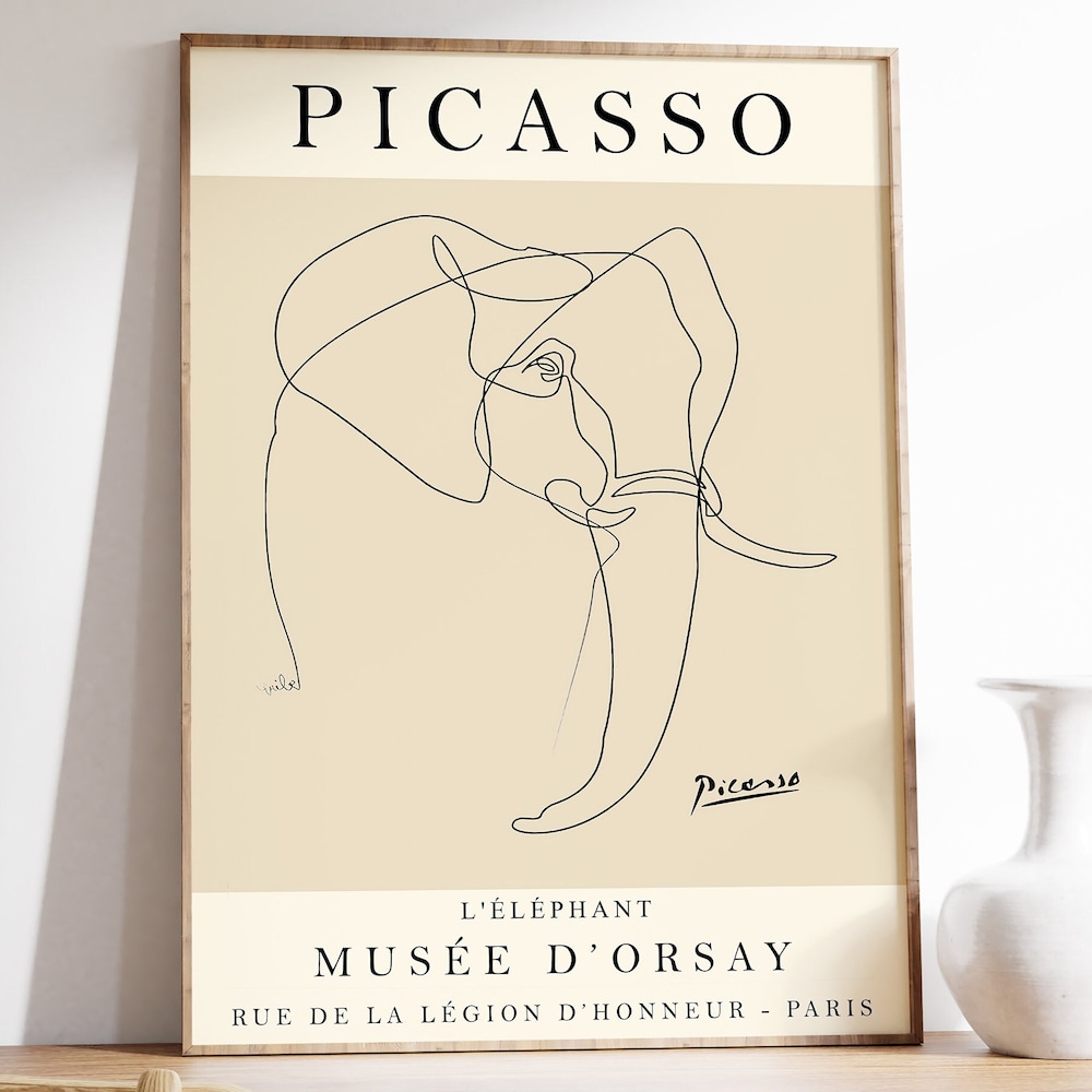 Picasso Poster, The Beige Elephant, Picasso Print, Animal Print, Animal ...