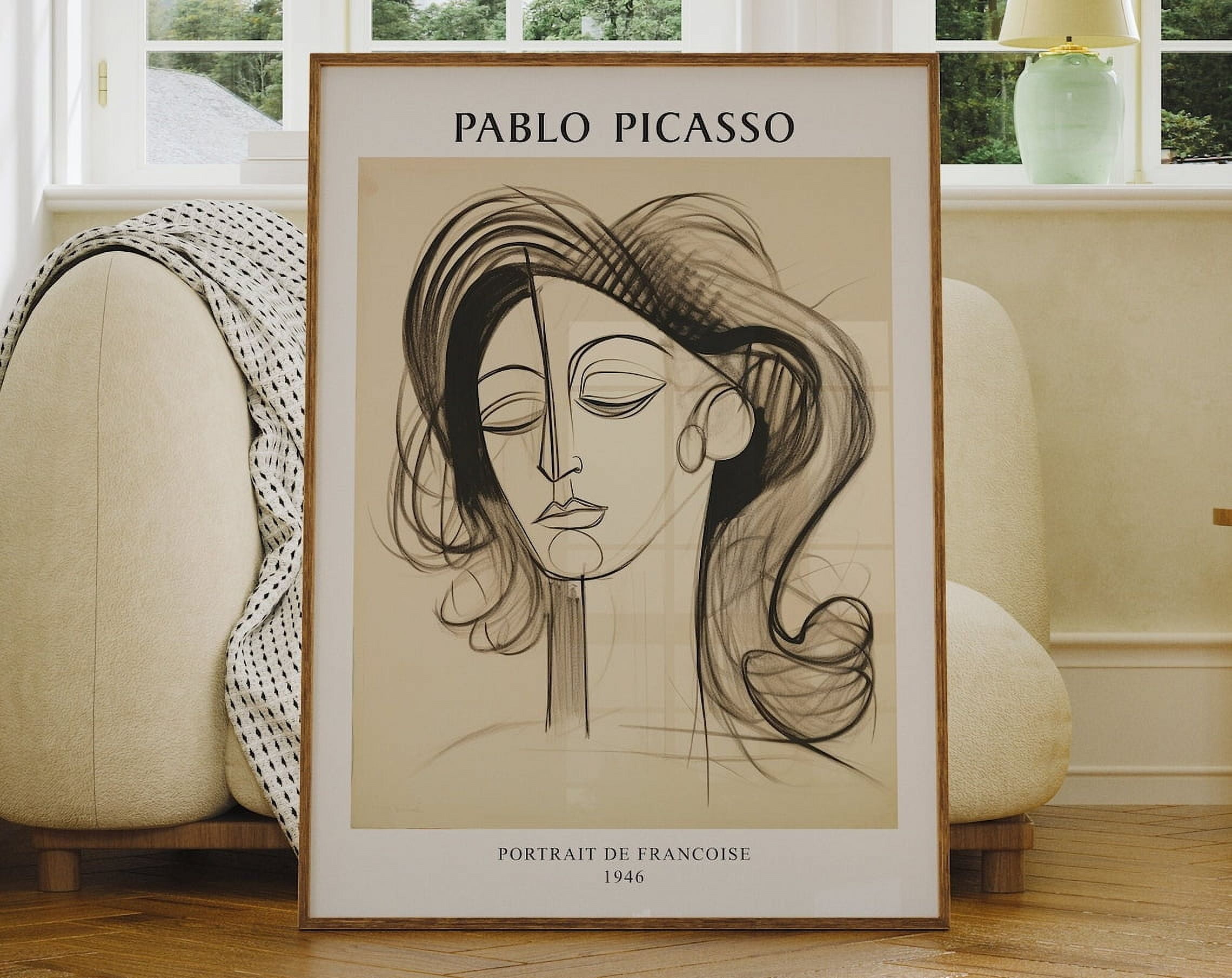 Picasso Print, Woman Line Drawing, Mid Century Modern, Maximalist Wall ...