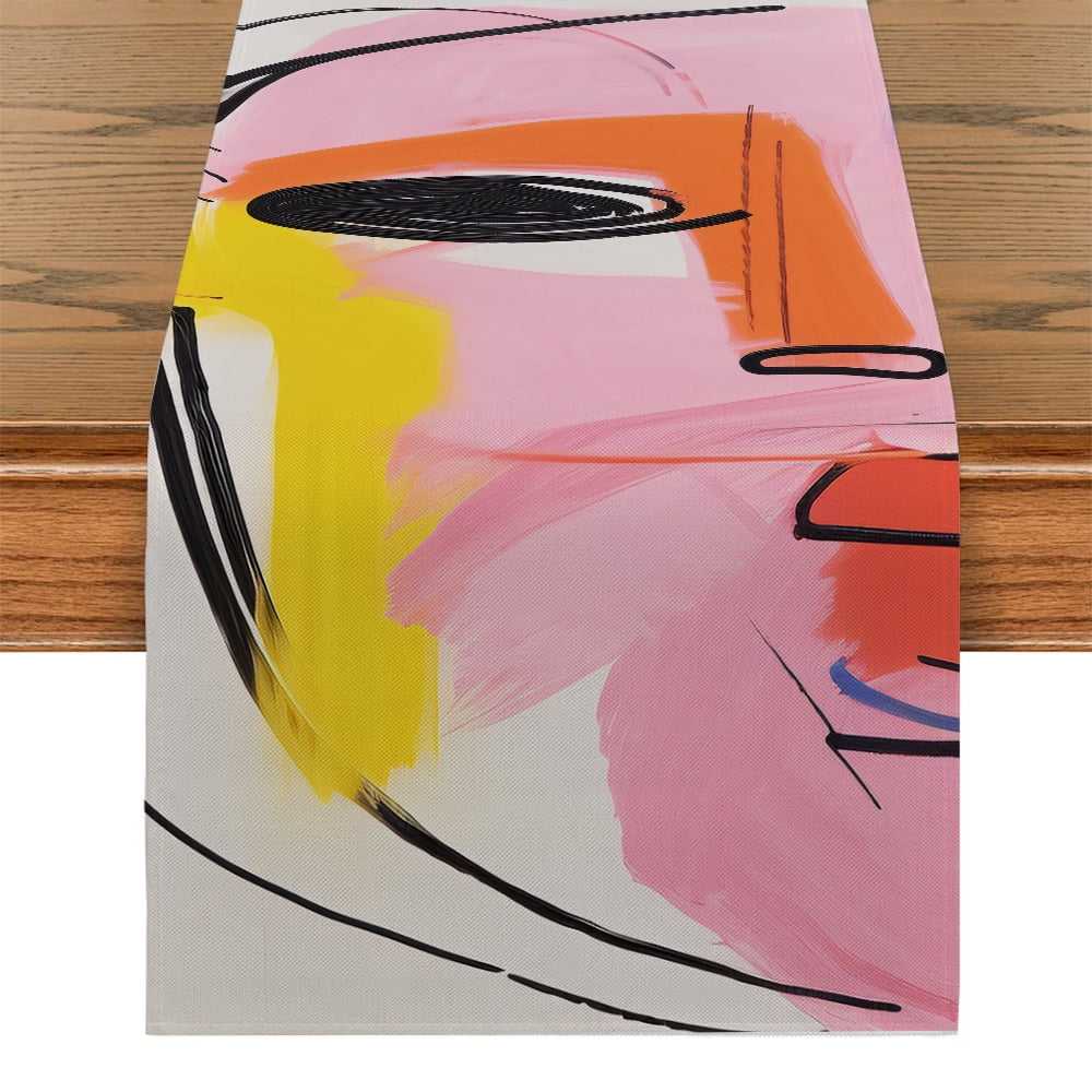 Picasso Style Abstract Face Table Runners Dresser r for Kitchen Holiday ...