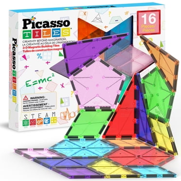 PICASSO-TILES Magnetic Tiles and Soft Hedgehog Building Block Set, 75 ...