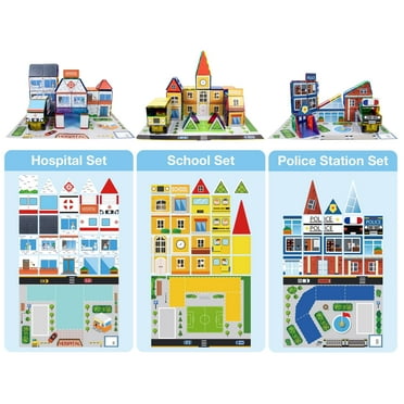 PICASSO TILES Magnetic Building Tiles for Kids with Tote Bag 61PCS STEM ...