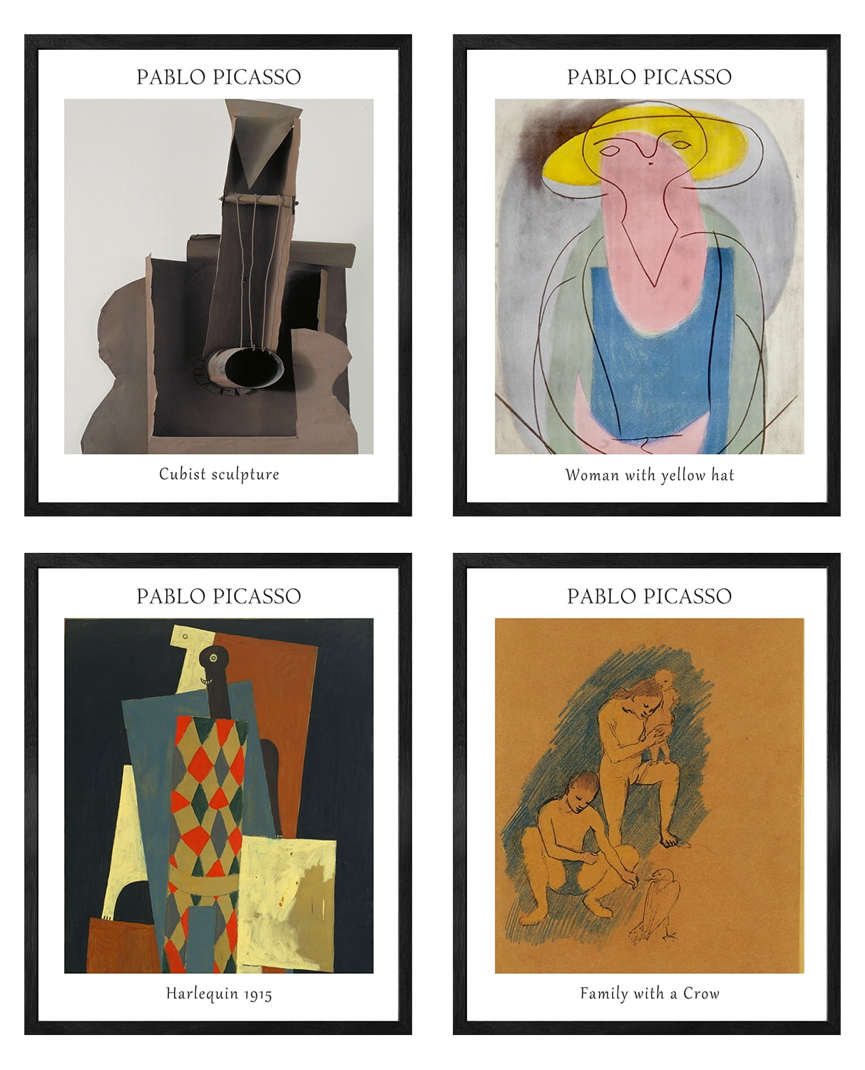 Picasso Wall Art 4 Panels,Pablo Picasso Print,Abstract Painting ...
