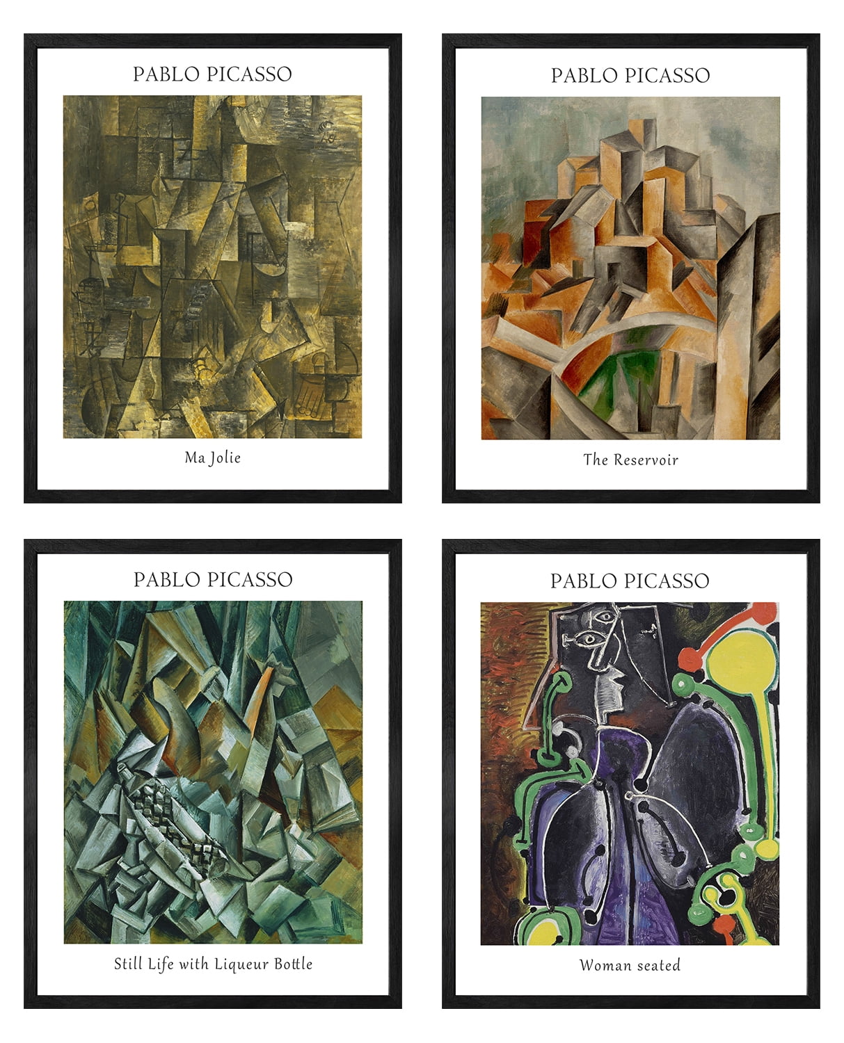 Picasso Wall Art 4 Panels,Pablo Picasso Print,Abstract Painting ...