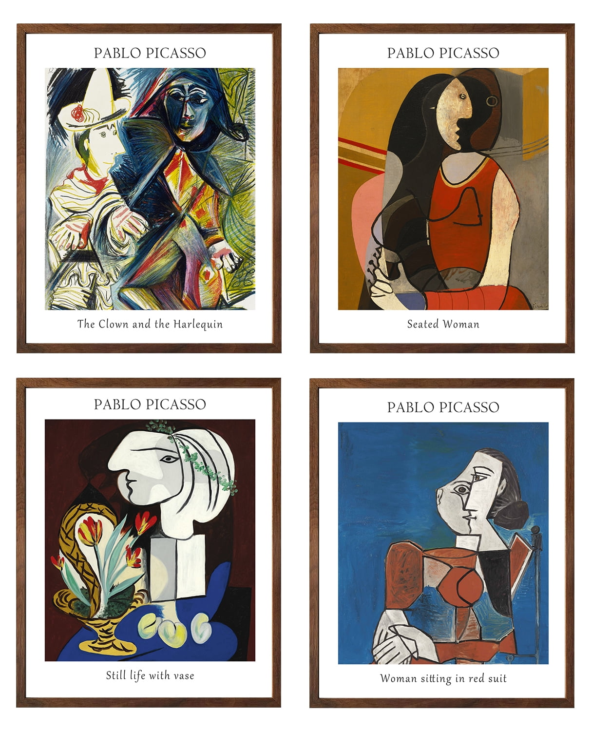 Picasso Wall Art 4 Panels,Pablo Picasso Print,Abstract Painting ...