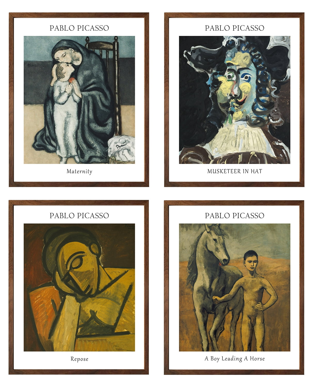 Picasso Wall Art 4 Panels,Pablo Picasso Print,Abstract Painting ...