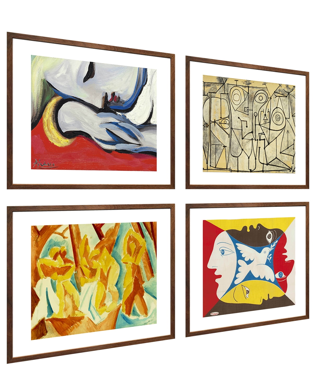 Picasso Wall Art 4 Panels,Pablo Picasso Print,Abstract Painting ...