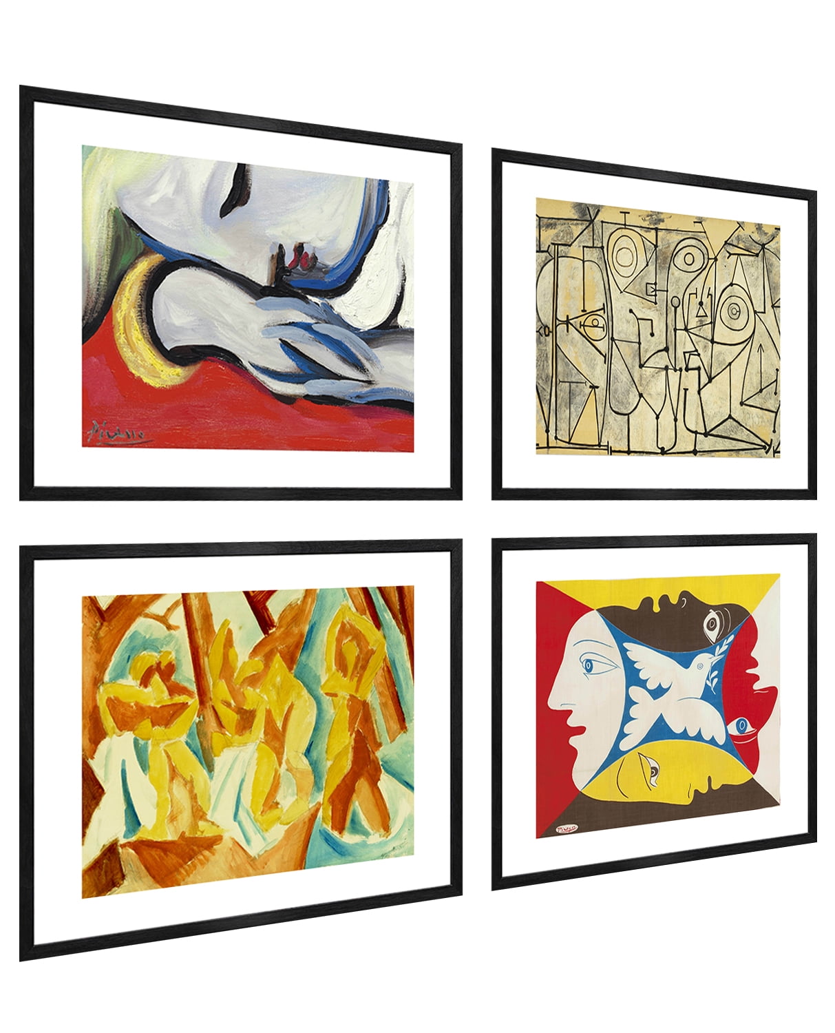 Picasso Wall Art 4 Panels,Pablo Picasso Print,Abstract Painting ...