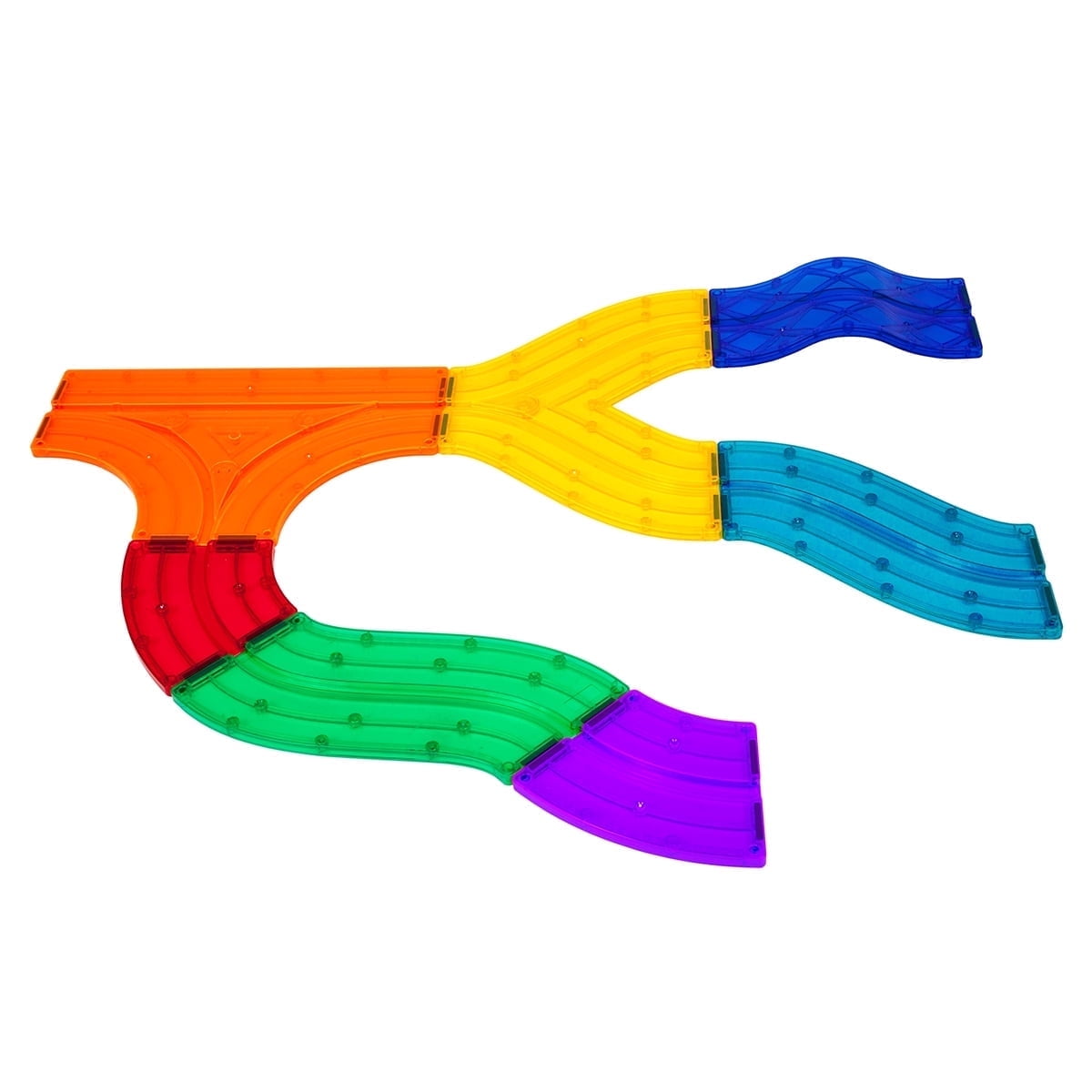 PicassoTiles 12 PC Magnetic Toddler Blocks Variety Track Add-on, Race ...