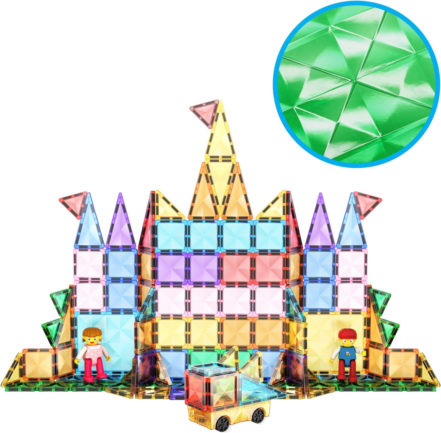 PicassoTiles 120 PC Magnetic Building Blocks Play Set, Toddler Toys for ...