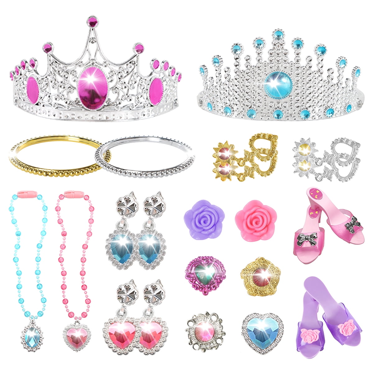 PicassoTiles 24 PC Fairytale Princess Dress-up, Pretend Play Includes ...