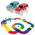 PicassoTiles 30 PC Magnetic Race Track with Cars and Blocks for Kids 3 ...