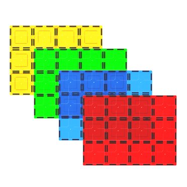 PicassoTiles 186 PC Military Combat Force Theme, Magnetic Tiles and ...