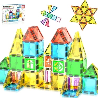 60-Piece Super Magnetic Building Sets | STEM Certified Play Blocks for ...