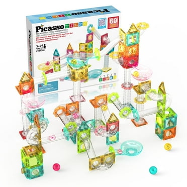 EverPlay 150-Piece Marble Race Track Set, Magnetic Building Blocks ...