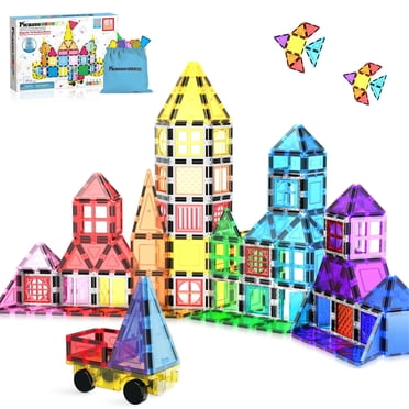 Free Shipping! Magformers Amazing Police 50 Pieces, Wheels, Blue red ...