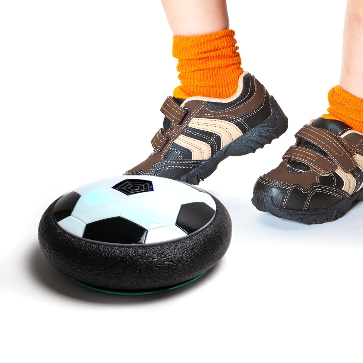 PicassoTiles Soccer Hover Ball, Kids Indoor LED Game with Air Hockey Electric Airlifted Disk ...