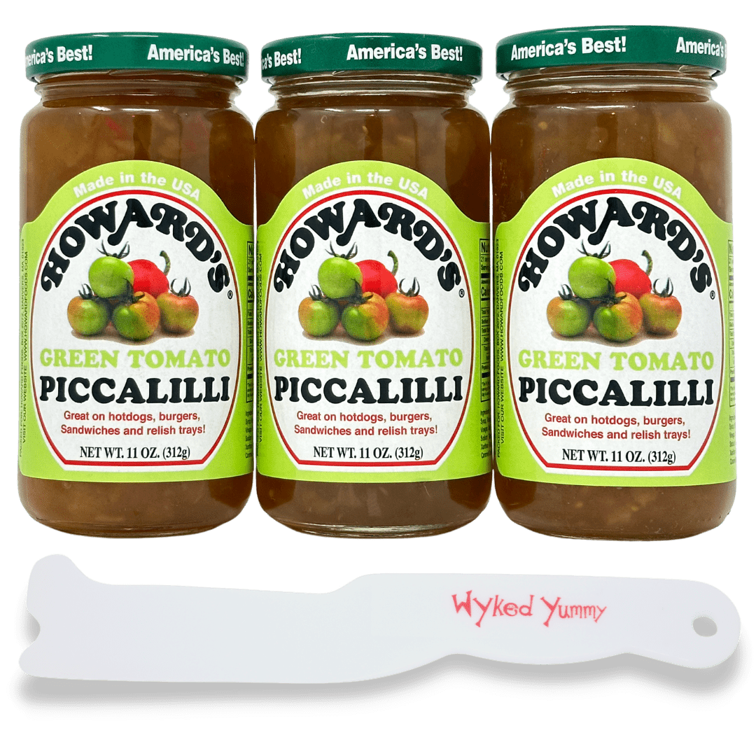 Wyked Yummy Piccalilli Relish Bundle, 3 11oz Jars Green Tomato Relish ...