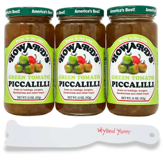 Wyked Yummy Piccalilli Relish Bundle, 3 11oz Jars Green Tomato Relish ...