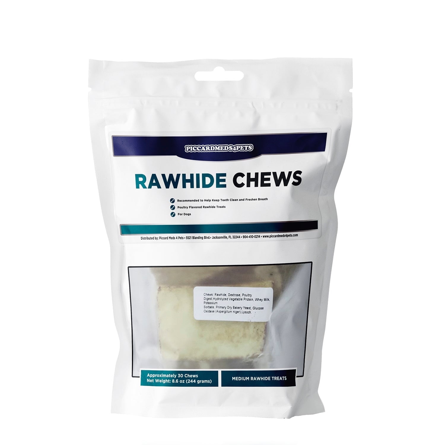 Piccardmeds4pets Rawhide Dental Chews for Med Dogs 11lbs-25lbs ...