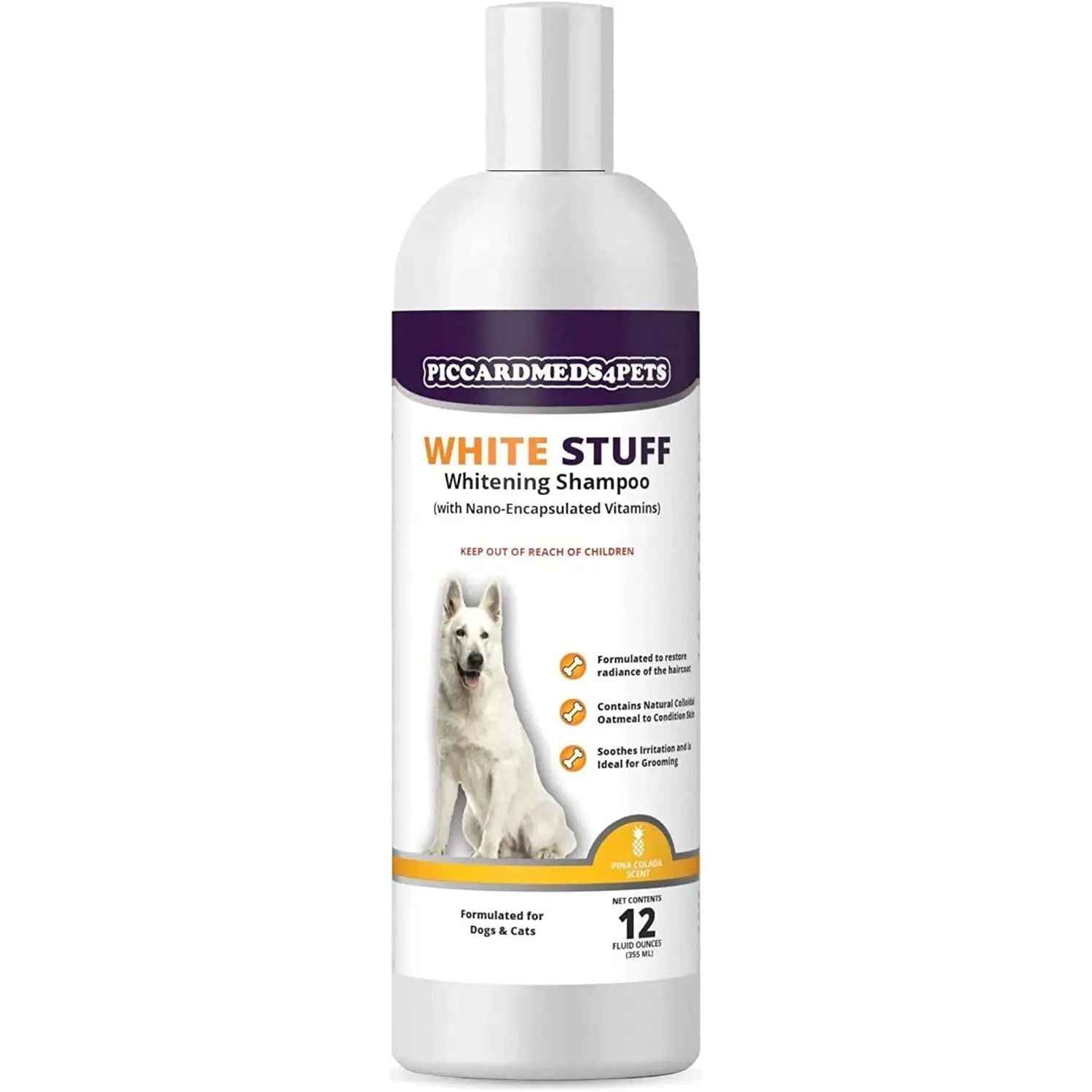 Piccardmeds4pets Whitening Shampoo for Dogs & Puppies, Suitable for ...